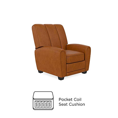 DHP Vertical Pushback, Camel Faux Leather Recliner