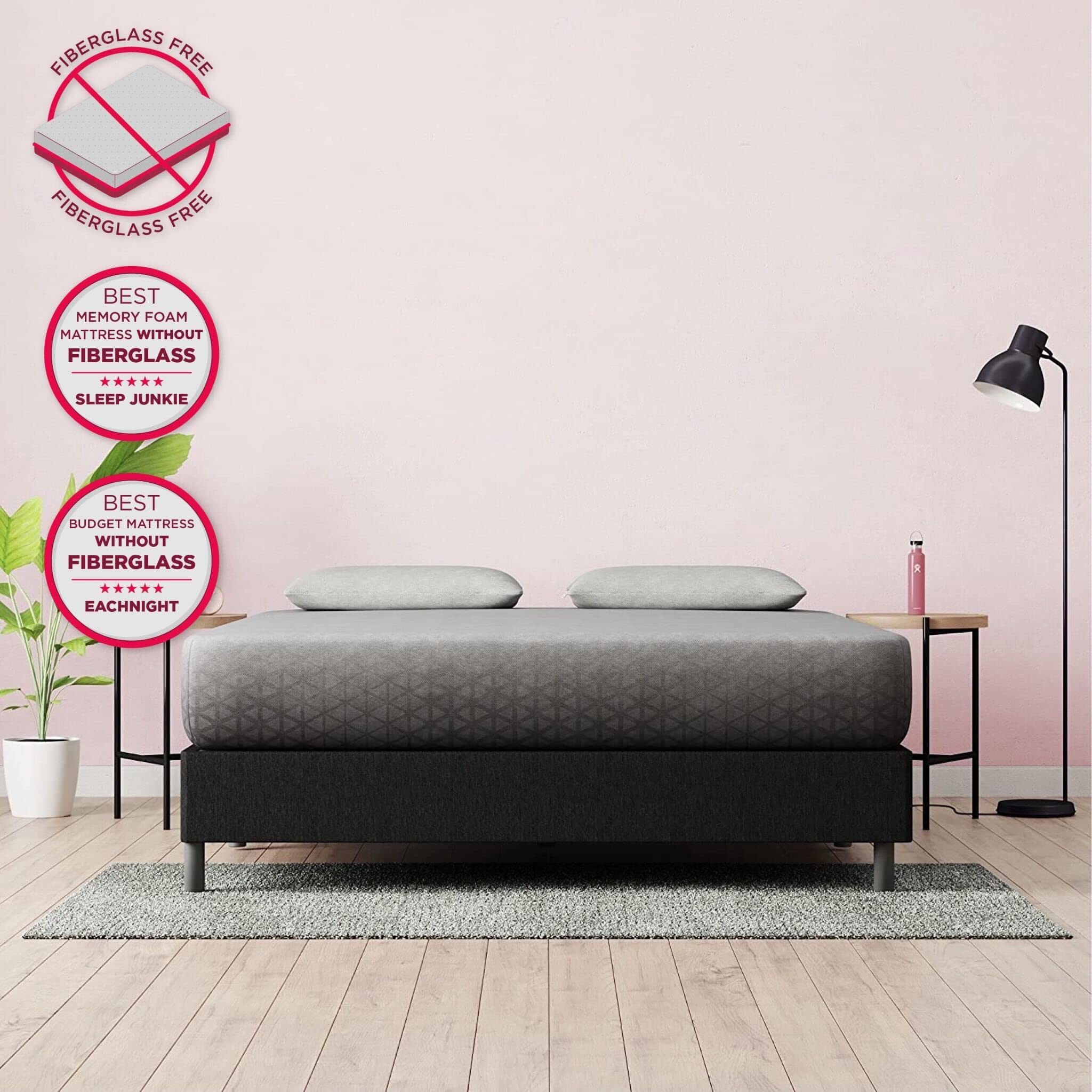 ZOMA Start California King Mattress, 10" Inch Memory Foam Cal King Bed Mattress in a Box with CertiPUR-US Foam for a Supportive & Cooler Sleep, Medium-Soft Feel, Fiberglass Free Mattress, Grey