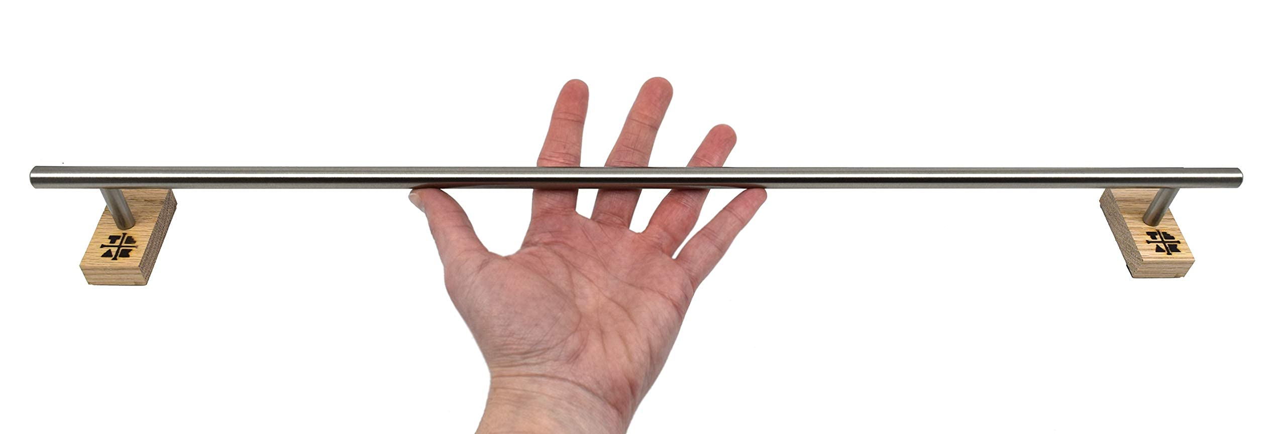 Teak Tuning Round Fingerboard Rail - 2X Long Edition - Silver - 21" Long, 2" Tall - Prolific Series