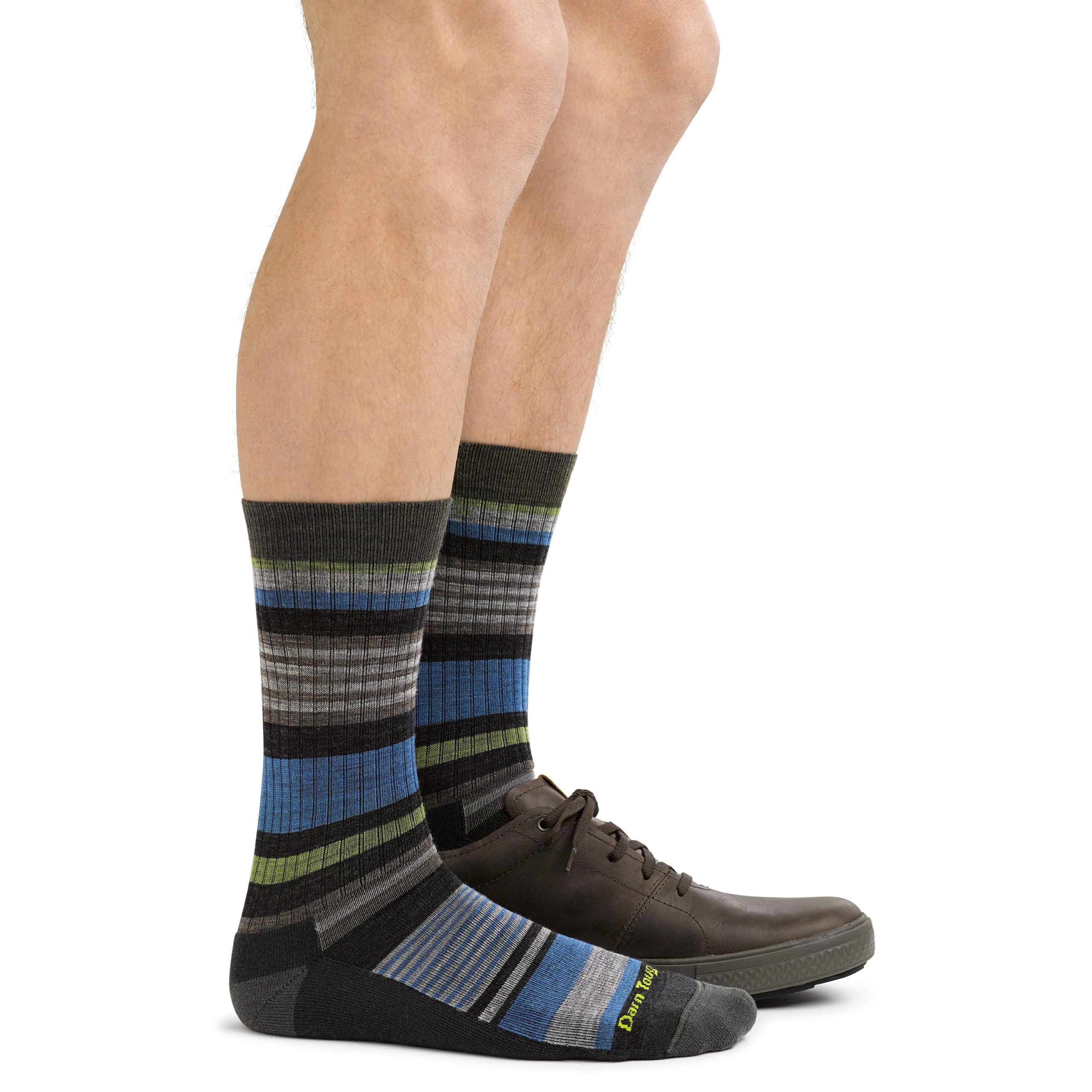 Darn Tough 1696-C-3013-06 Unstandard Stripe Crew Lightweight with Cushion Charcoal X-Large