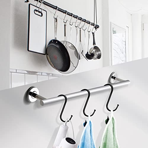 Lcsmaokin 30 Pack 4 Inch S Hooks for Hanging, Stainless Metal Steel Black S Shaped Hangers for Kitchen Utensils, Jeans, Plants, Pots, Pans, Cups, Towels - Black