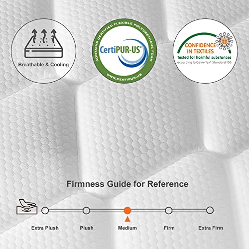 Queen Mattress, MOLBLLY 12 Inch Cooling-Gel Memory Foam and Individually Pocket Innerspring Hybrid Queen Bed Mattress in a Box, CertiPUR-US Certified,60β*80β, Medium Firm
