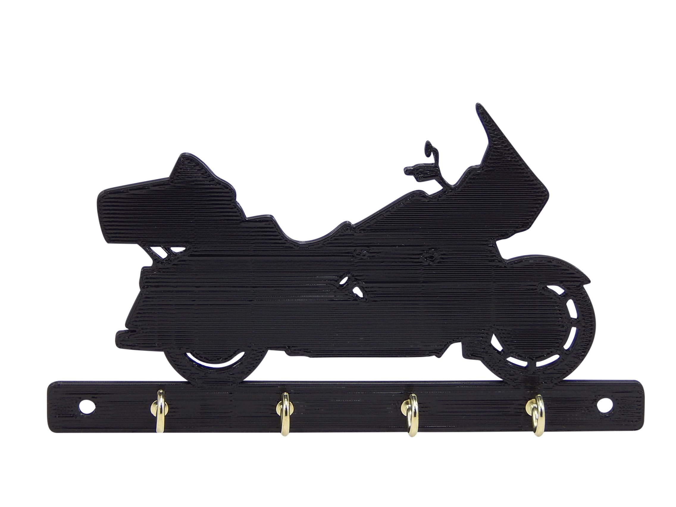 Key Rack Holder Hanger Compatible with Harley Road King Motorcycle Wall Entryway Organization Housewarming New Home Gift - 6" x 3 3/8" x 3/16" - Four Hooks