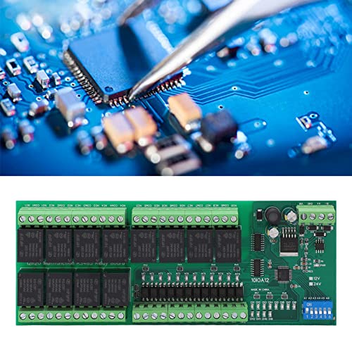 Electrical Relay Module, 12 Optically Isolated Input 12 Channel 64 Devices Parallel Relay Board for Circuit (24V)
