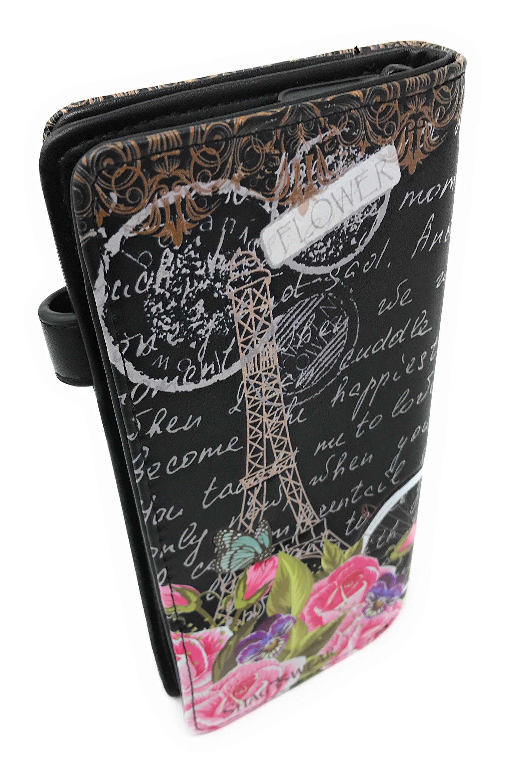 Shag Wear Paris Bike Large Wallet, Black