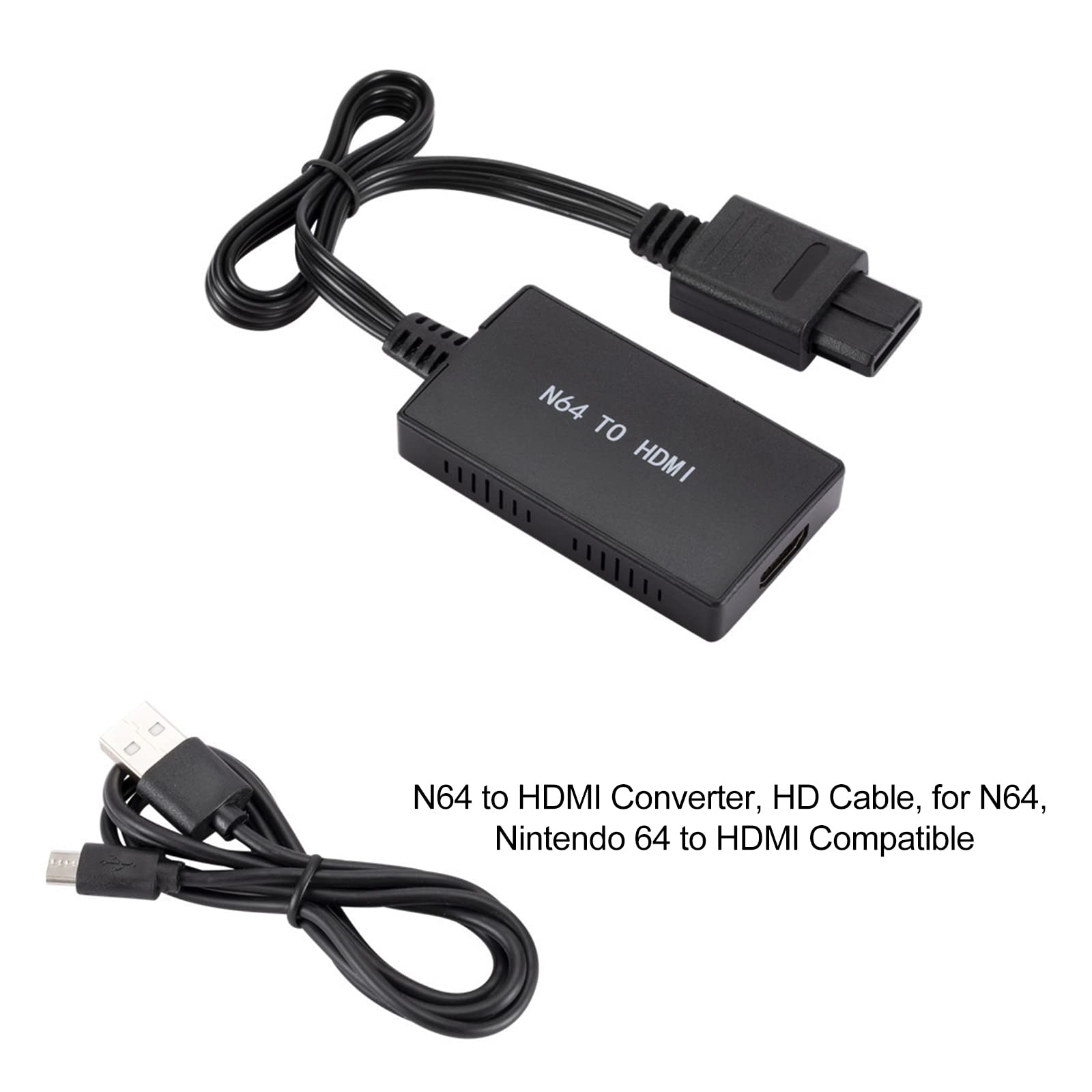 Compatible with Nintendo 64 to HDMI Adapter, Support 16:9 and 4:3 Convert,N64 to HDMI, HDMI Cable for N64 & Super SNES and NGC