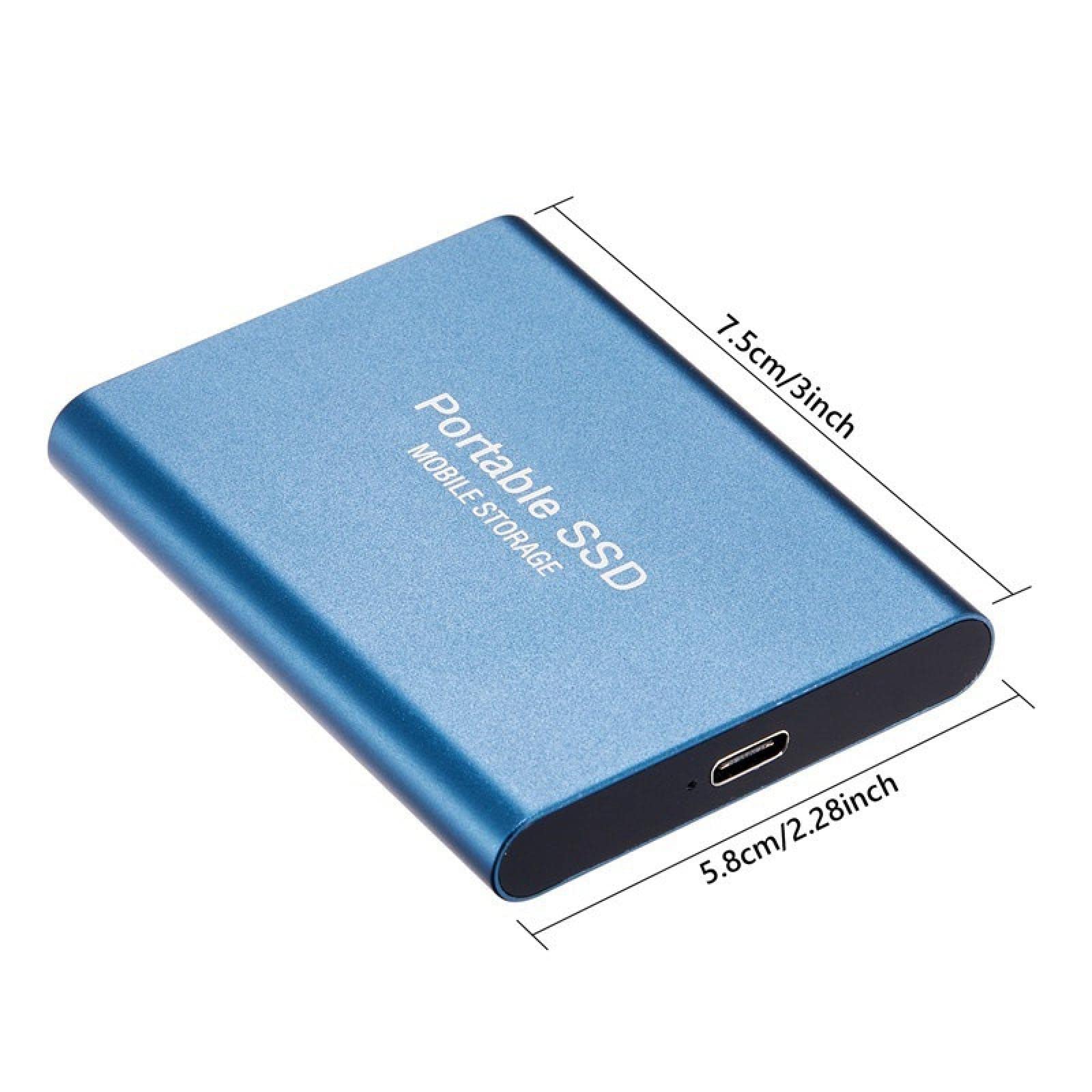 RIIOO Mobile Solid State Drive 4T Portable Solid State Drive Upgrade and Expansion Mini Version is Easy to Carry 3 Inches × 2.28 Inches (Black)
