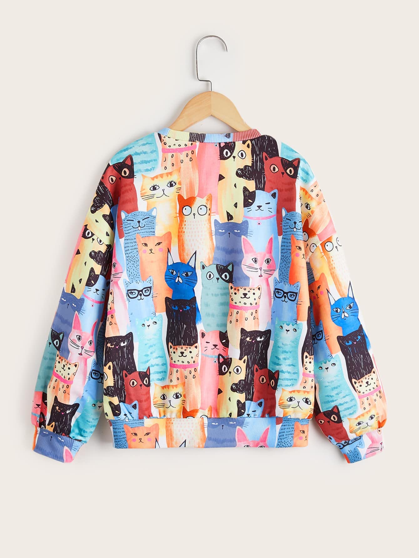 SOLY HUX Girl's Cartoon Letter Print Long Sleeve Pullover Top Sweatshirt Cartoon Graphic 11-12Y