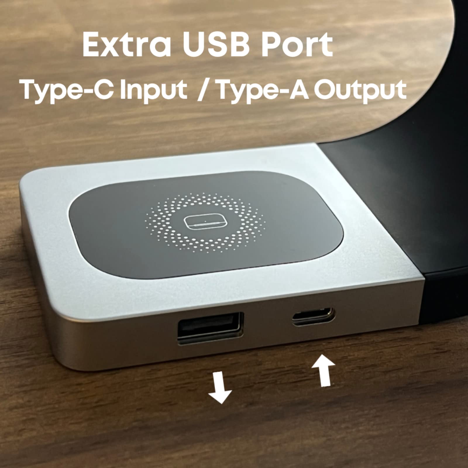 GRAV Wave Charge LFX-178; 3 in 1 Wireless Charging Station; Compatible with Apple iPhone, Apple Watch and Airpods; 15W MagSafe Charging Station; 18W Qualcomm 3.0 Quick Charge USB Adapter; (Black)
