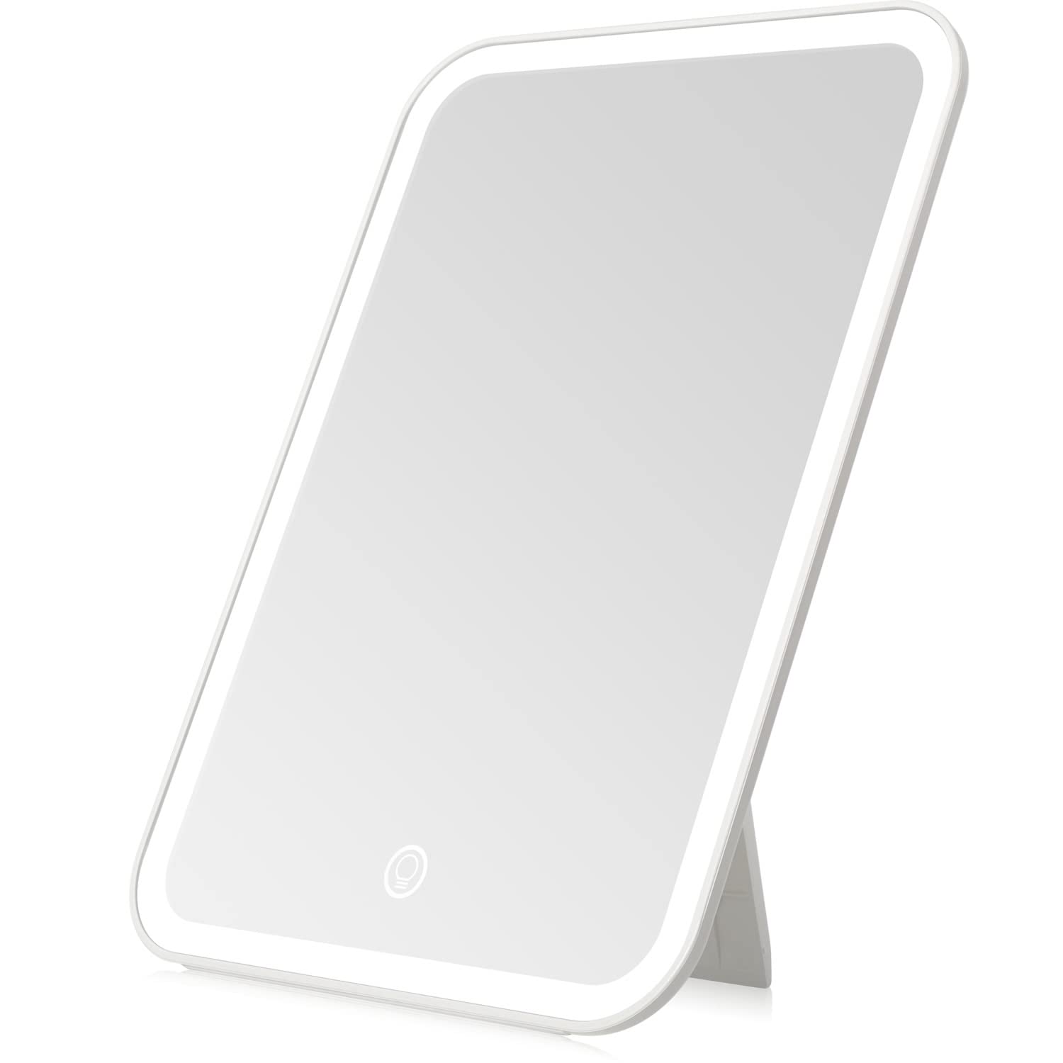 NEZZOE Lighted Makeup Mirror, USB Rechargeable Portable Compact LED Vanity Mirror with Touch Screen Dimming