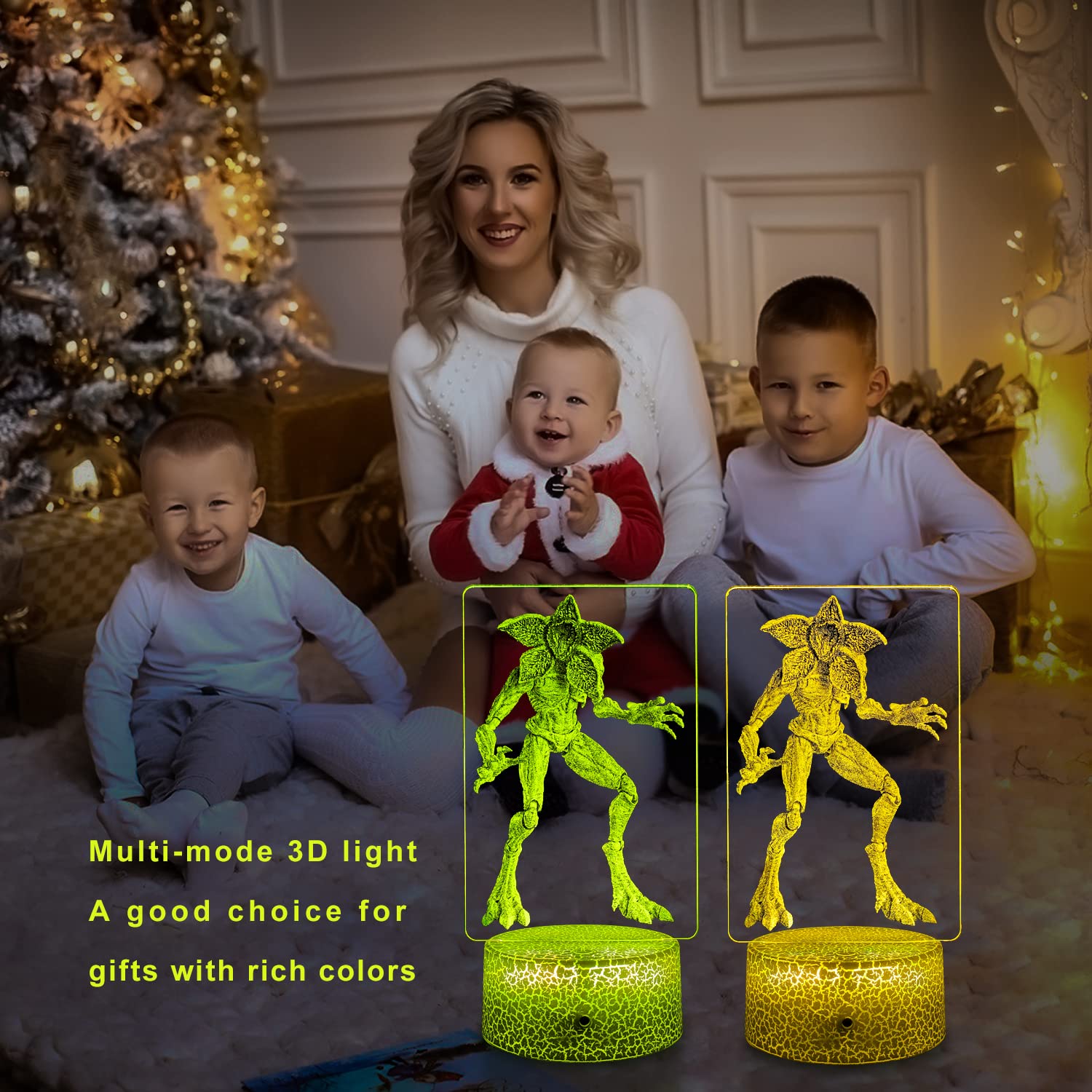 golioklsy 3D Night Light, with Remote & Smart Touch 7 Colors + 16 Colors Changing Opreated Dimmable,Multi Color Changing Night Light Table Lamp ,The Best Toy Gifts for Kids