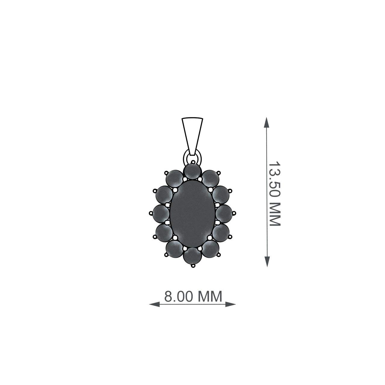 Diamondere Natural and Certified Oval Blue Sapphire and Diamond Necklace in 14k White Gold | 0.67 Carat Pendant with Chain
