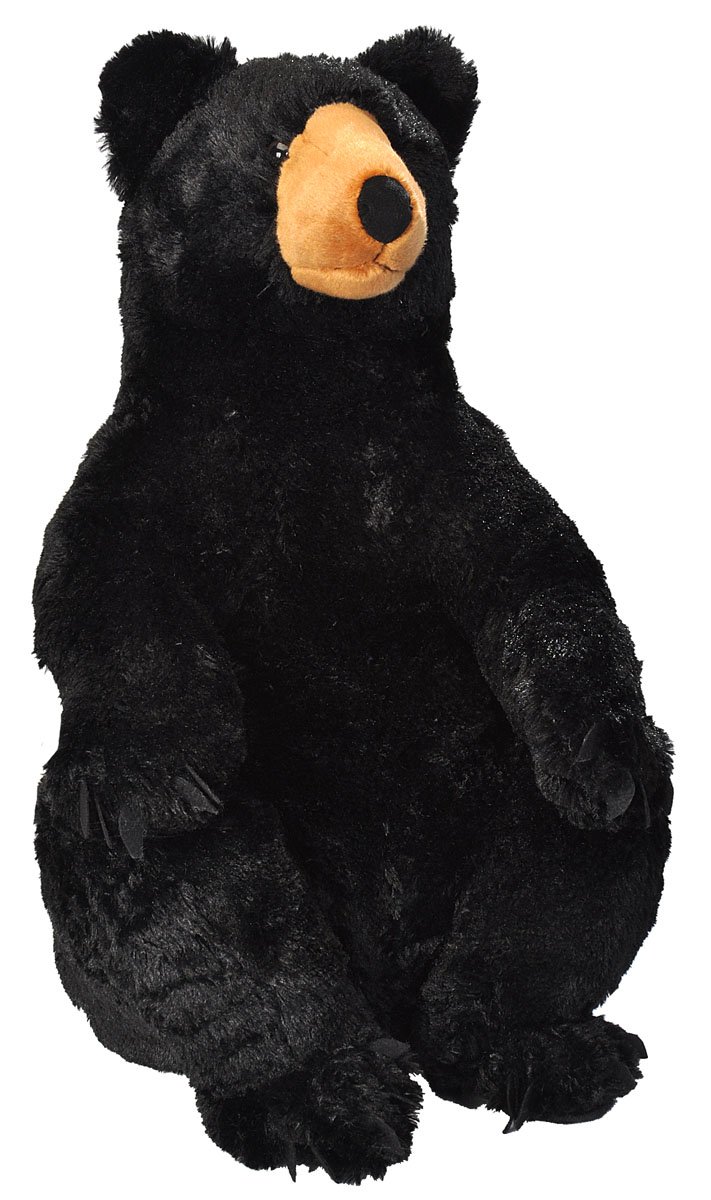 Wild Republic Black Bear Plush, Stuffed Animal, Plush Toy, Gifts for Kids, Little biggies 30 Inches