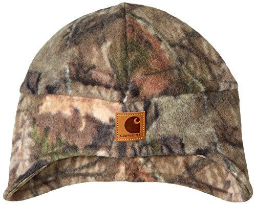Carhartt Men's Camo Fleece 2-in-1 Hat, Mossy Oak Break Up Country, OFA