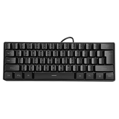 Gaming Keyboard, Ergonomic Design 61 FN Combination Keys Hotkeys Office USB Keyboard