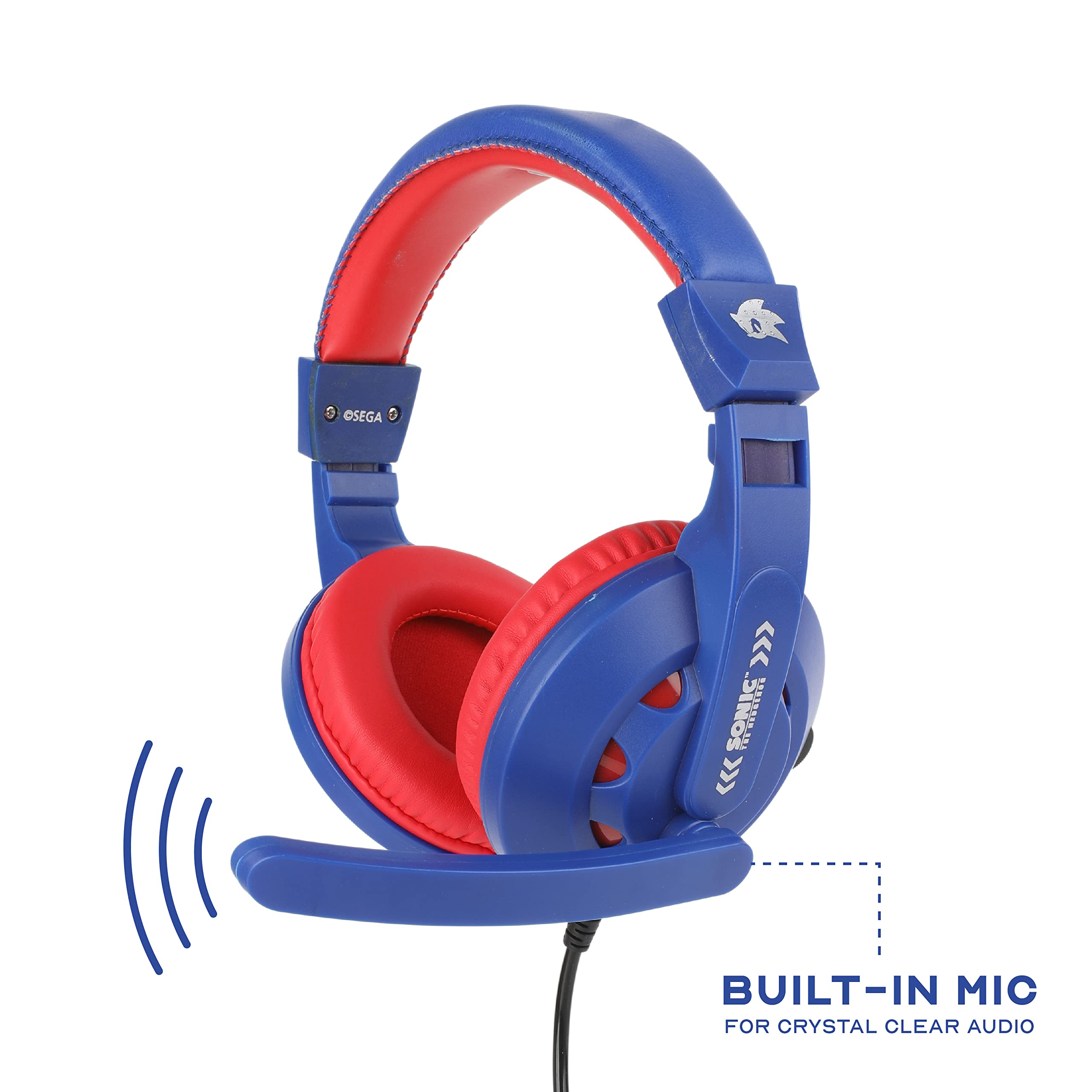Sonic the Hedgehog 3 in 1 Gaming Set with LED Backlit Keyboard and Mouse, Cushioned Gaming Headset with Microphone. Perfect for Long Gaming Sessions, Comfort Grip, Ergonomic Mouse, Mechanical Keyboard