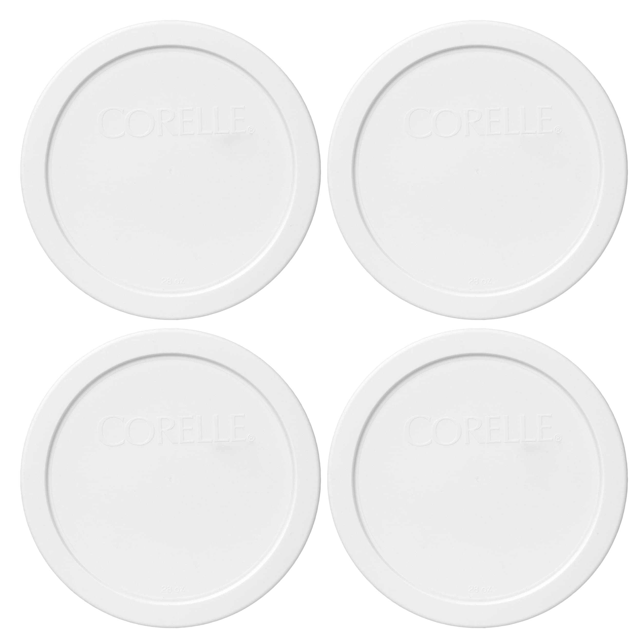 CORELLE 428-PC White 28oz Cereal Bowl Lid - 4 Pack