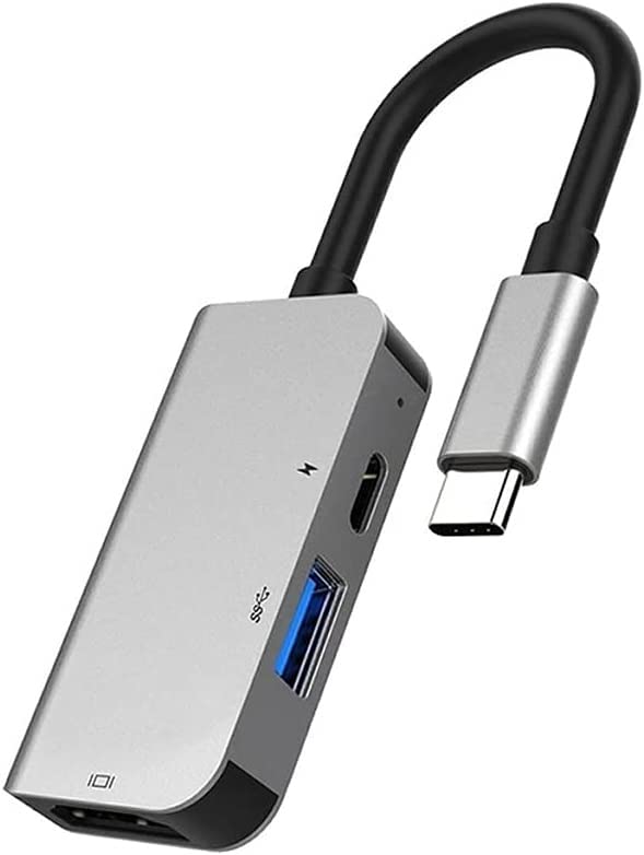 EYEARN USB Type C 3.1 to Compatible USB 3.0 Dock Hub 3 in 1 USB C Adapter 4K VideoCharge Converter Stable Performance, Solve The Problem of Fewer Ports