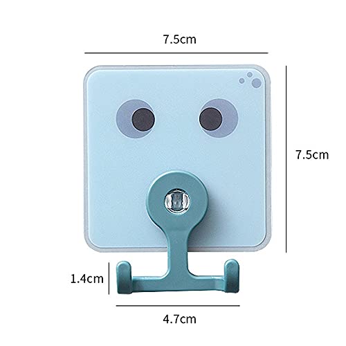 GOOFFY Door Metal Hooks for Hanging Shower, Bathroom, Kitchen, Glass Door, Mirror, Ceramic Tile Suction Cup Hook-no Punching, Double headhooks Hanger