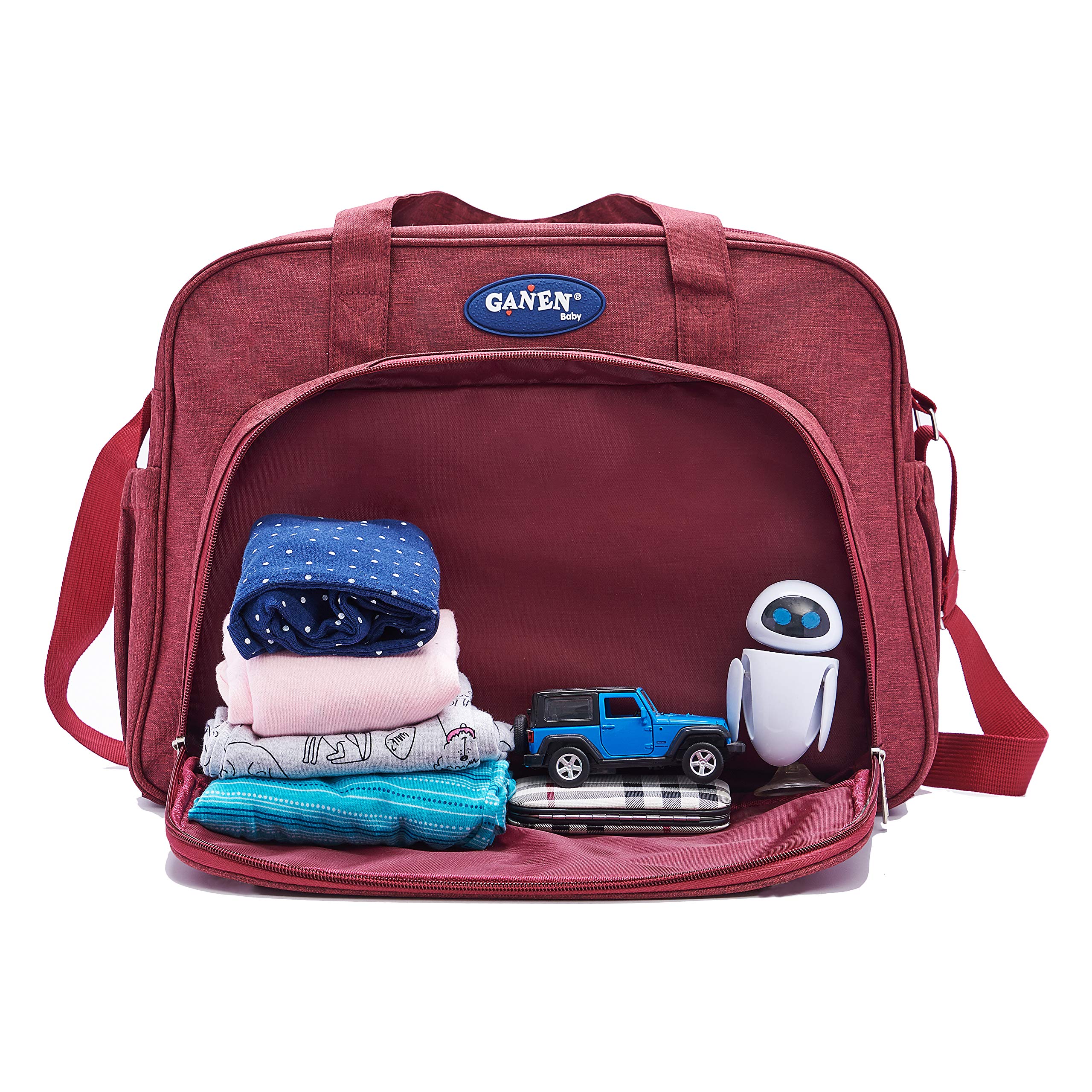 Diaper Bag Maternity Mother Baby Bags Multifunction Travel Pack Large Capacity (Red)