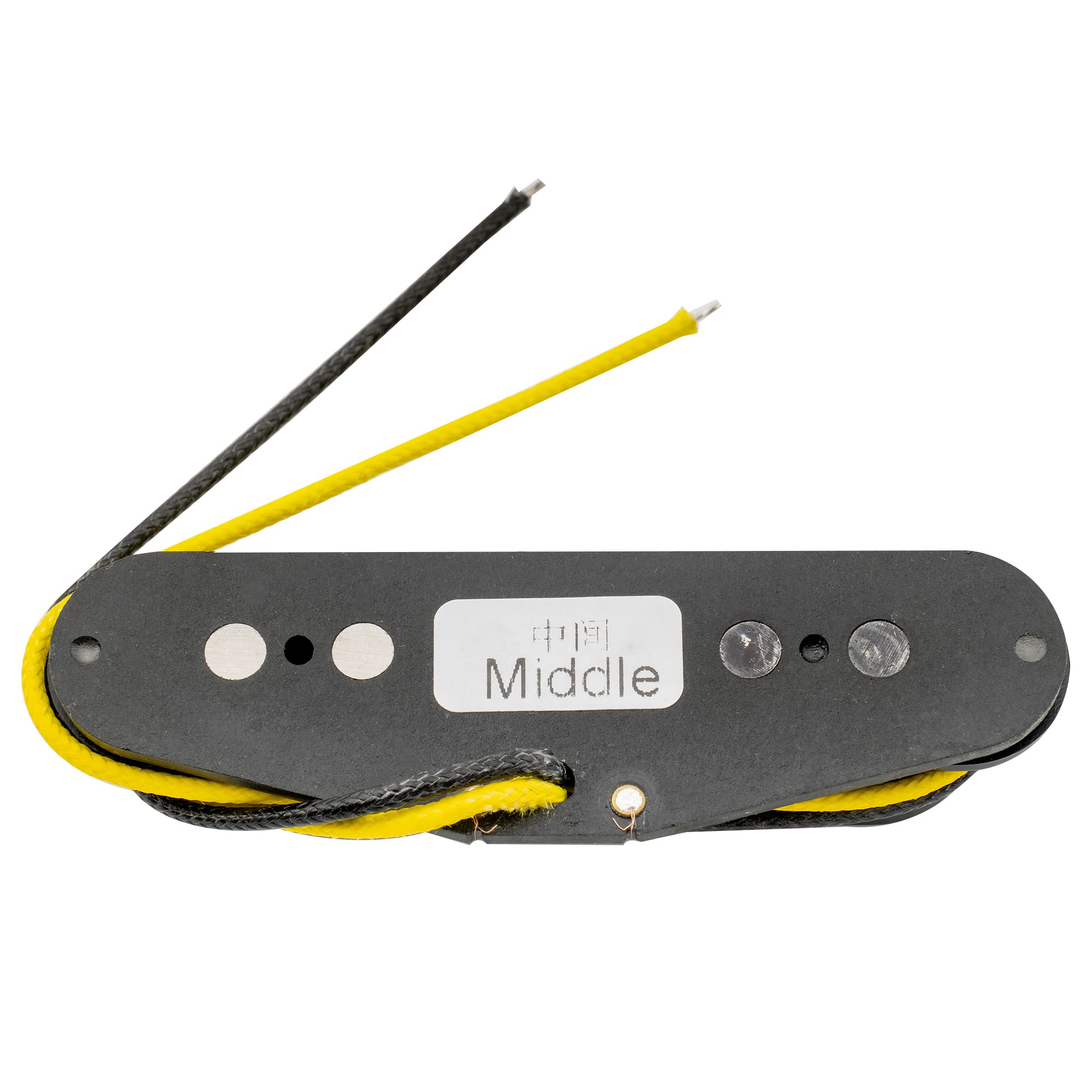 Wilkinson M Series High Output Alnico 5 Strat Single Coil Middle Pickup for Stratocaster Electric Guitar, Black