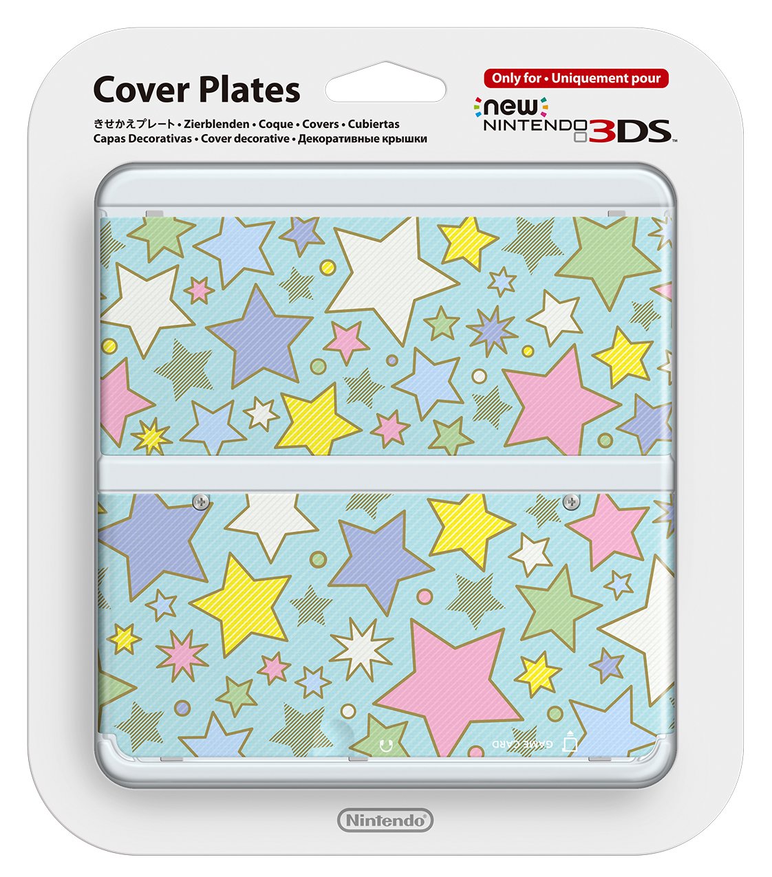 Nintendo 3DS Customized plate No.064 (colorful Star) Japan ver.