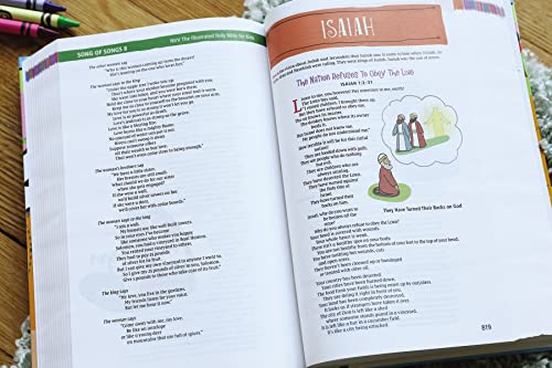NIrV, The Illustrated Holy Bible for Kids, Hardcover, Full Color, Comfort Print: Over 750 Images