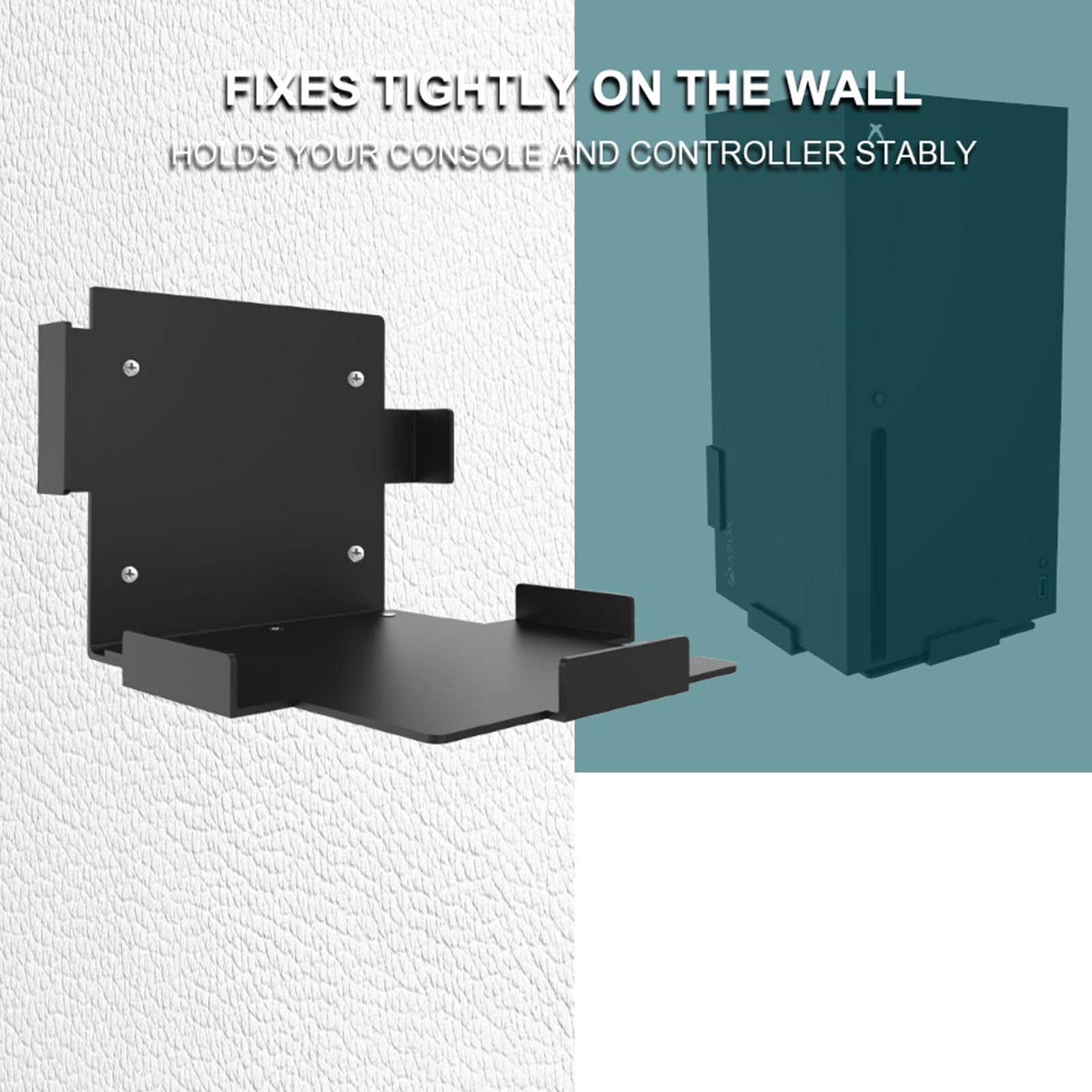 Wall Mount for Xbox Series X, Wall Mount Wall Bracket Holder Horizontal Upward Facing, Media Furniture Audio Video Shelving