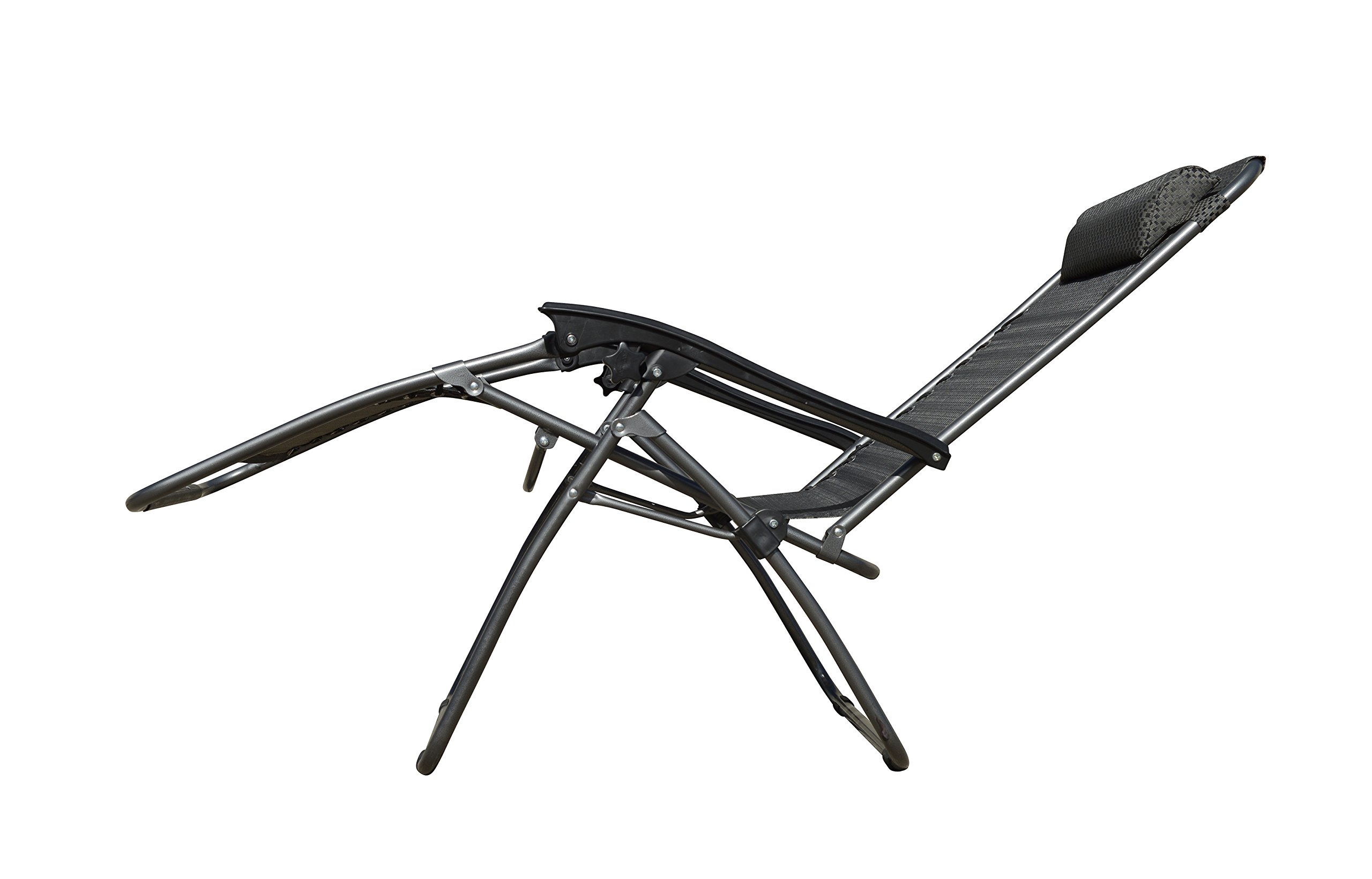 Mano Patio Zero Gravity Chairs & Table Set of 3, Navy Blue