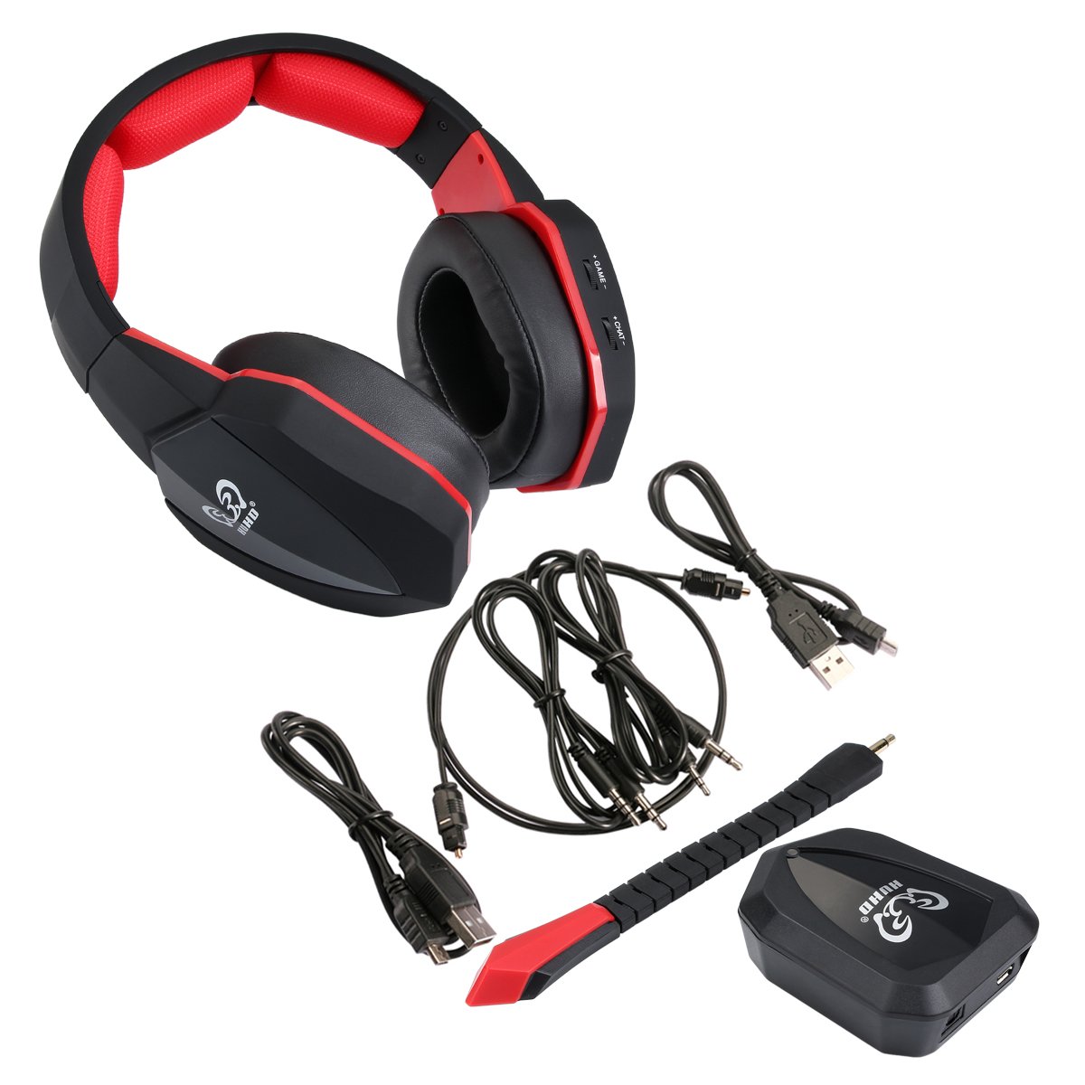 Wireless Optical USB Gaming Headset for PS4 PS3 Xbox 360 PC Computer Wired Headphones for Xbox one Over Ear Comfortable Black-Blue