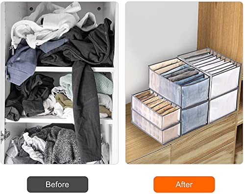 Wardrobe clothes organizer (Gray, 9 Slots-Large)