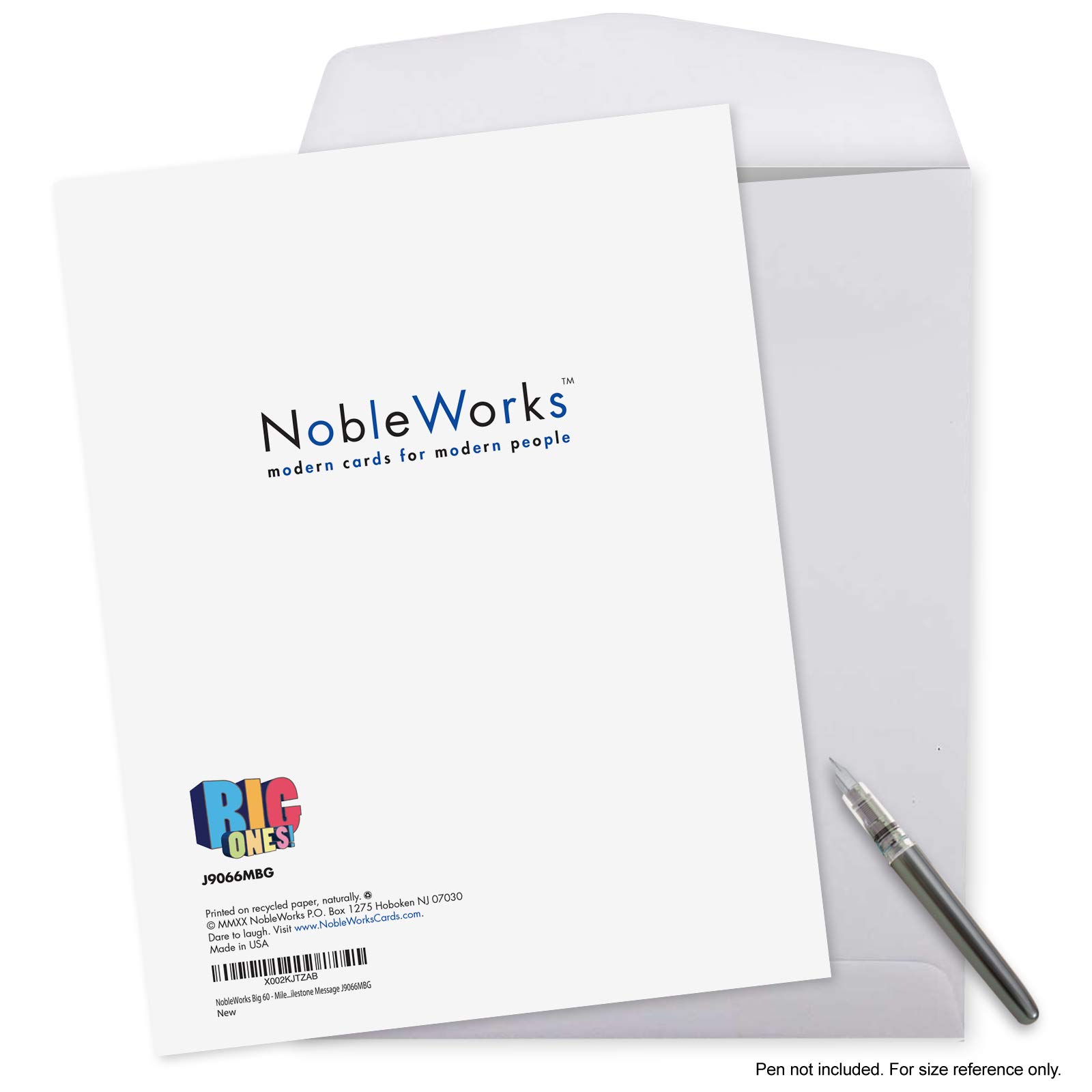 NobleWorks - Jumbo Card for 60th Birthdays (8.5 x 11 Inch) - Fun Milestone Birthday Celebration, Big Group 60 Year Old Greeting - Big 60 J9066MBG