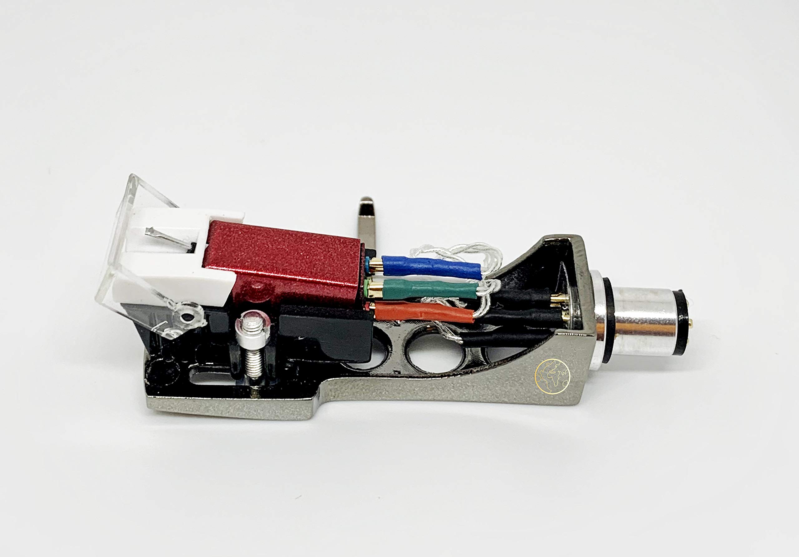 Cartridge and Stylus, needle and titanium Headshell with mounting bolts for YAMAHA YP211, YP400, YP450, YP700, YP800, YPB2, YPB4, YPD6, YPD71, YPD8, P500, P05, P06, P07, P17, P20, P751, P850, PF1000