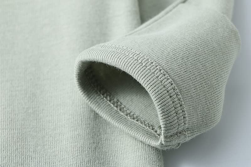 O2 BABY Baby Boys Girls Organic Cotton Zip Front Sleeper Pajamas, Footed Sleep 'n Play(0-3 Months, Sage)