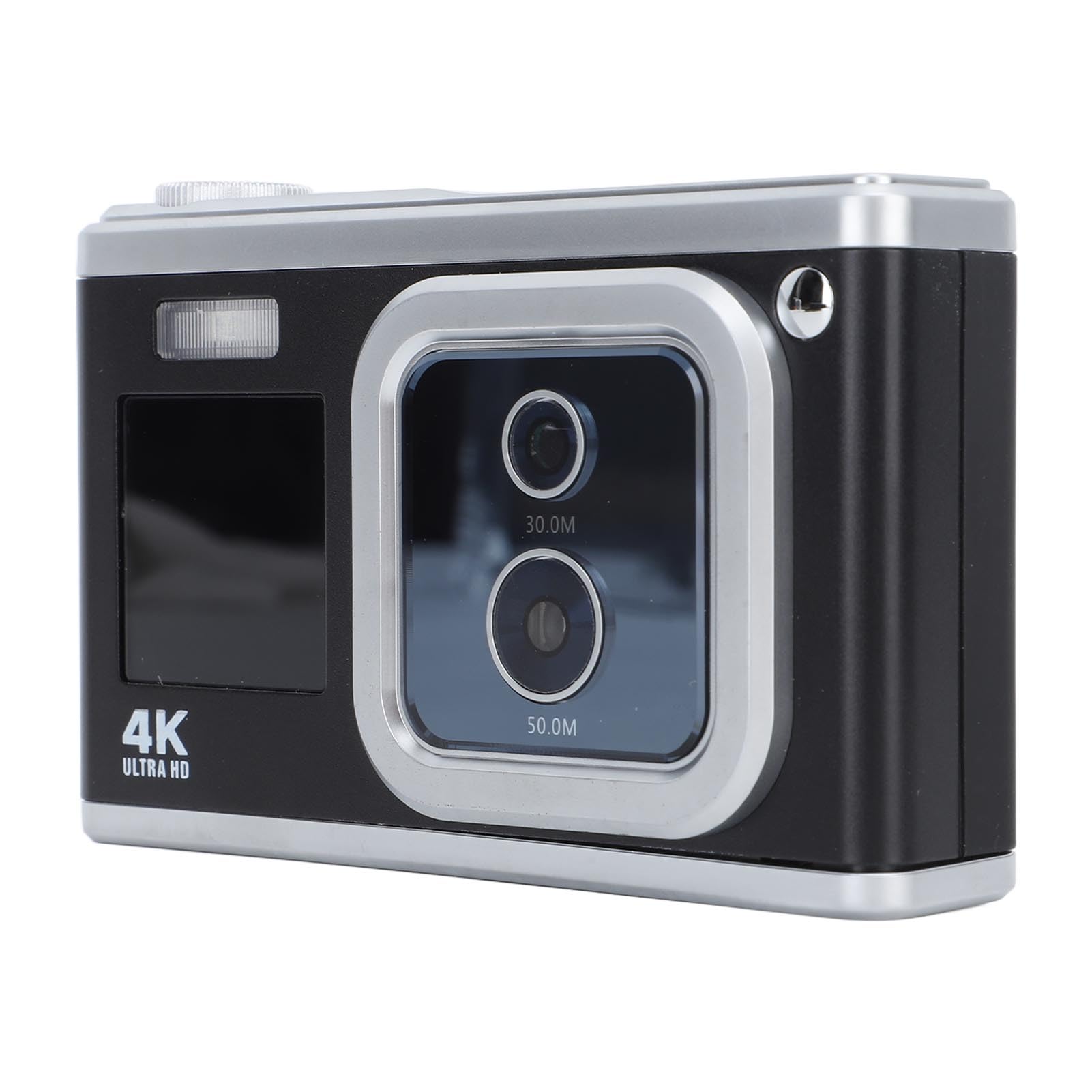 Digital Camera, Retro Digital Camera Dual Screen Front Selfie Screen, Compact Camera Portable with Dual High Definition Cameras, 16X Digital Zoom Auto Focus Camera Built in Flash