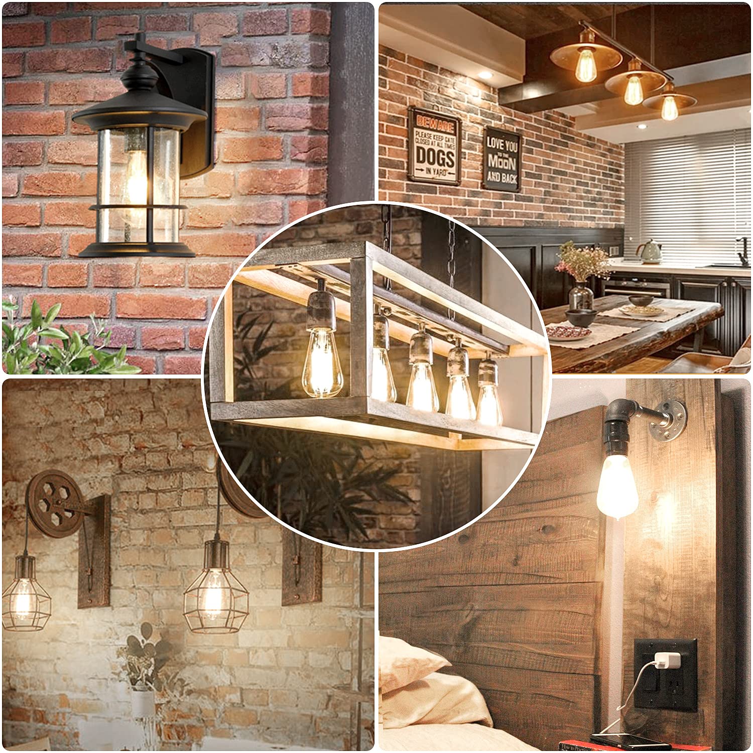Dimmable 8W ST64 Vintage LED Edison Bulbs 100W Equivalent 3000K Soft Warm White 1200Lumens High Brightness, Antique LED Filament Light Bulbs CRI90+ with E26 Base Clear Glass for Home Bedroom 4 Packs