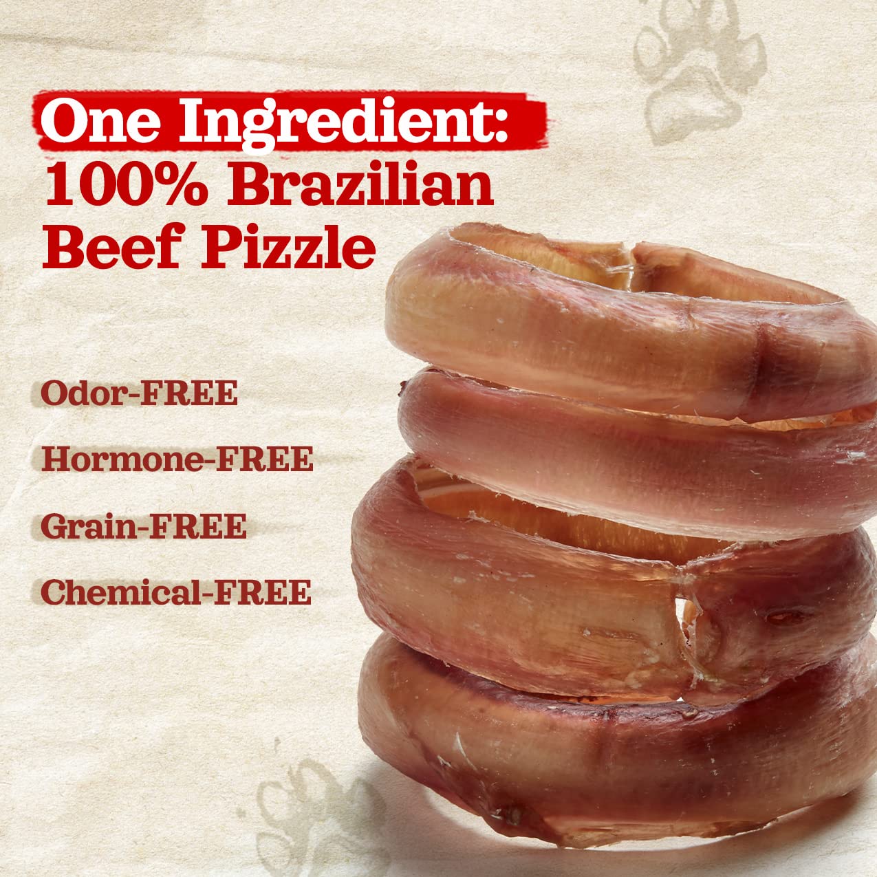 Natural Farm Odor Free Bully Sticks Ring Shaped (3-4 Inch, 10 Pack) - 100% Beef Chews for More Engagement & Fun, Grass-Fed, Non-GMO, Fully Digestible - Best for Small & Medium Chewers