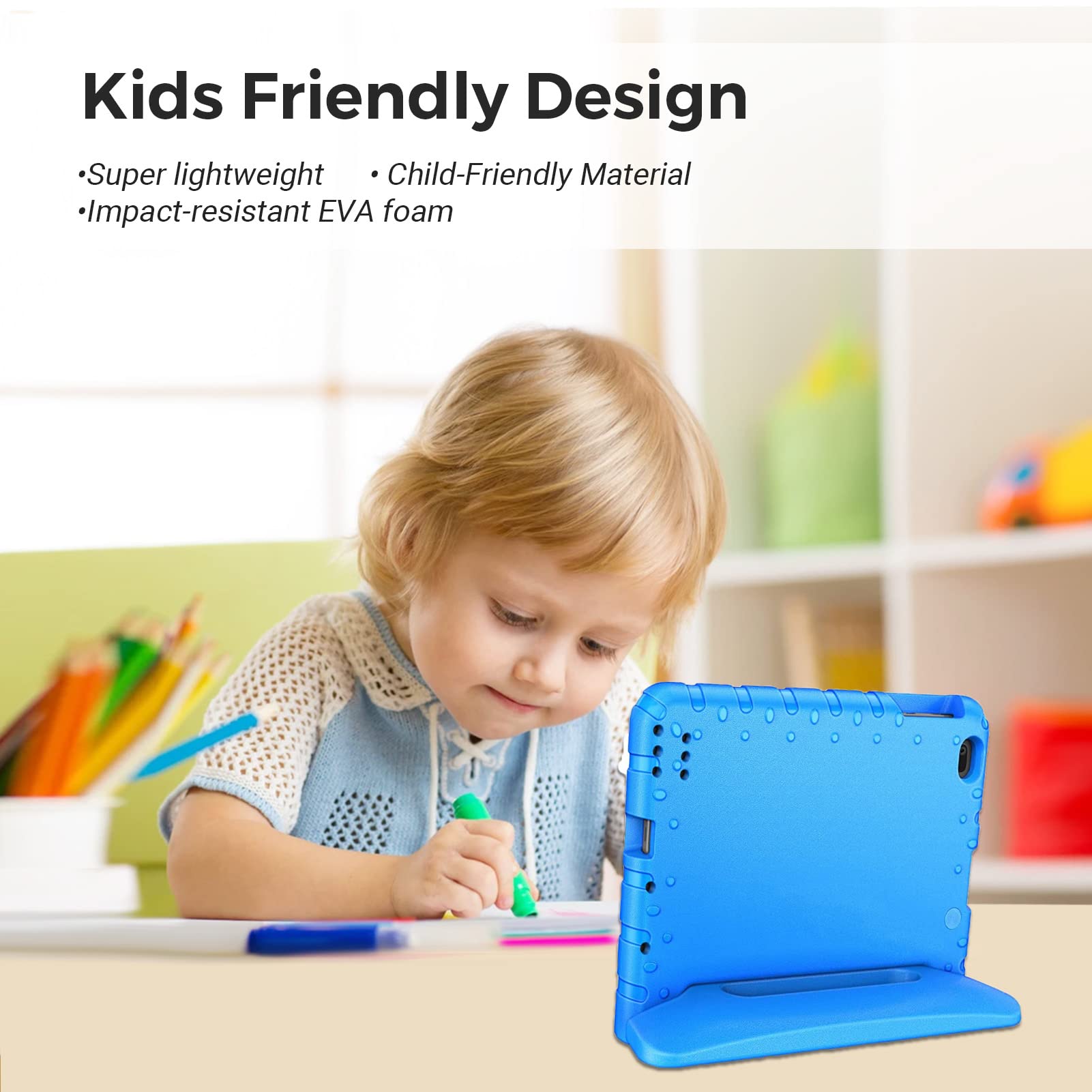 SIMPLEWAY Kids Case for Onn 8 inch 2020/2019 (Model: 100011885 / ONA19TB002), Shockproof Durable Light-Weight Kids Friendly Case with Convertible Handle for Walmart Onn 8 inch Tablet