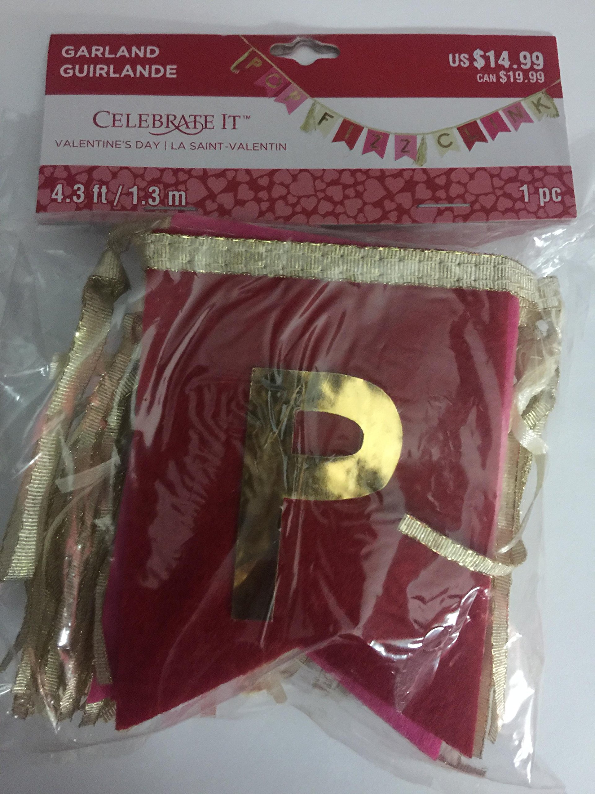 Celebrate It Garland 4.3ft/1.3m Pop, Fizz and Clink 1pc
