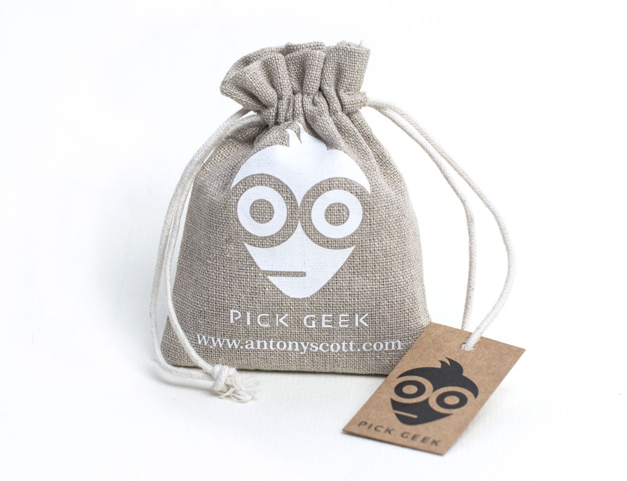 Pick Geek Assorted Guitar Picks | 51 Premium Quality Picks Plectrums For Your Electric, Acoustic, or Bass Guitar | X Heavy, Heavy, Medium, Thin | Gifted in a Unique Linen Pick Bag