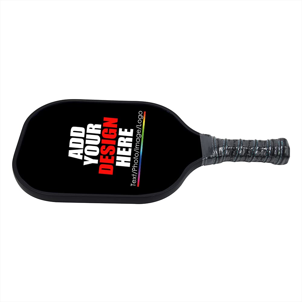 Custom Graphite Pickleball Paddle Lightweight Personalized Pickleball Racquet Add Your Photo,Text,Logo Sports Equipment Black