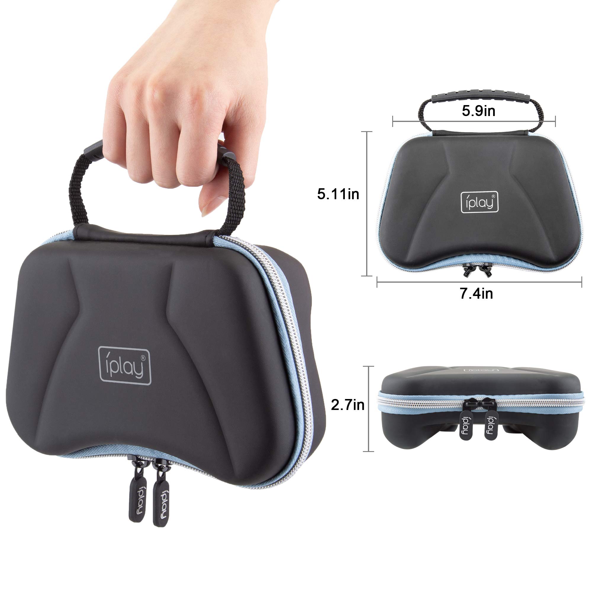 Case for PS5 Controller, LP PS 5 Controller Accessories Kit Including Carrying Travel Hard Case Anti-Slip Dust-Proof Protective Skin and 4 Thumb Grip Caps
