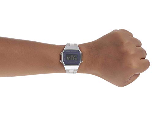 Casio A168WEM-1 Men's Youth Collection Mirror Dial Alarm Chronograph Illuminator Digital Watch