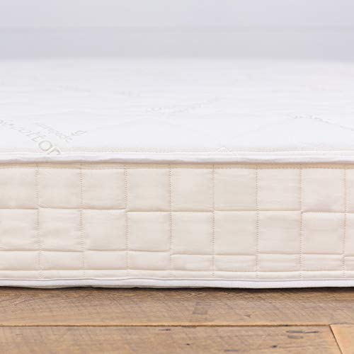 Naturepedic Chorus Organic Mattress - Medium Firm Mattress with Encased Coil Layers for Universal Comfort and Pressure Relieving - Bed-in-a-Box Latex Mattress - King