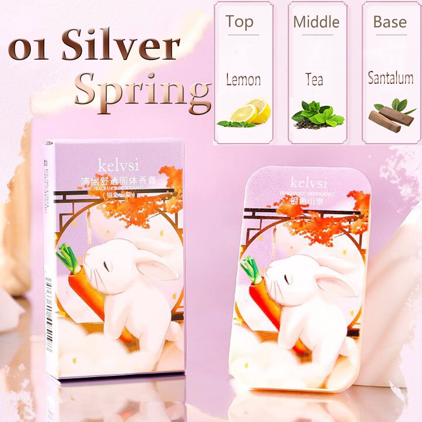 Grospe 4PCS Solid Balm Sets Solid Perfume Portable Pocket Balm Perfume Perfect for Travel Use Natural Fragrance Perfume for Men and Women