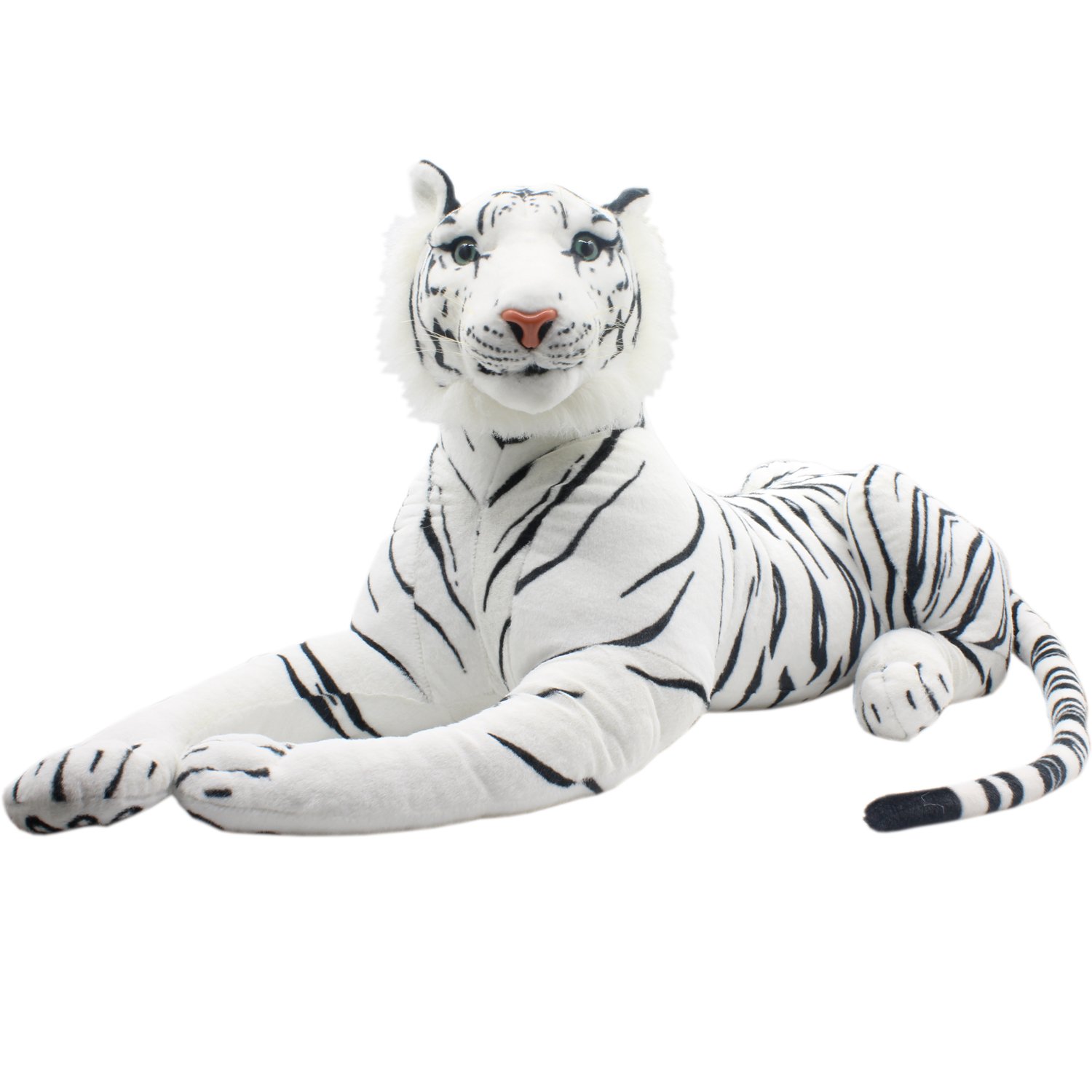 TAGLN Large Stuffed Animals Tiger Toys Giant Plush Big (White, 18 Inch)