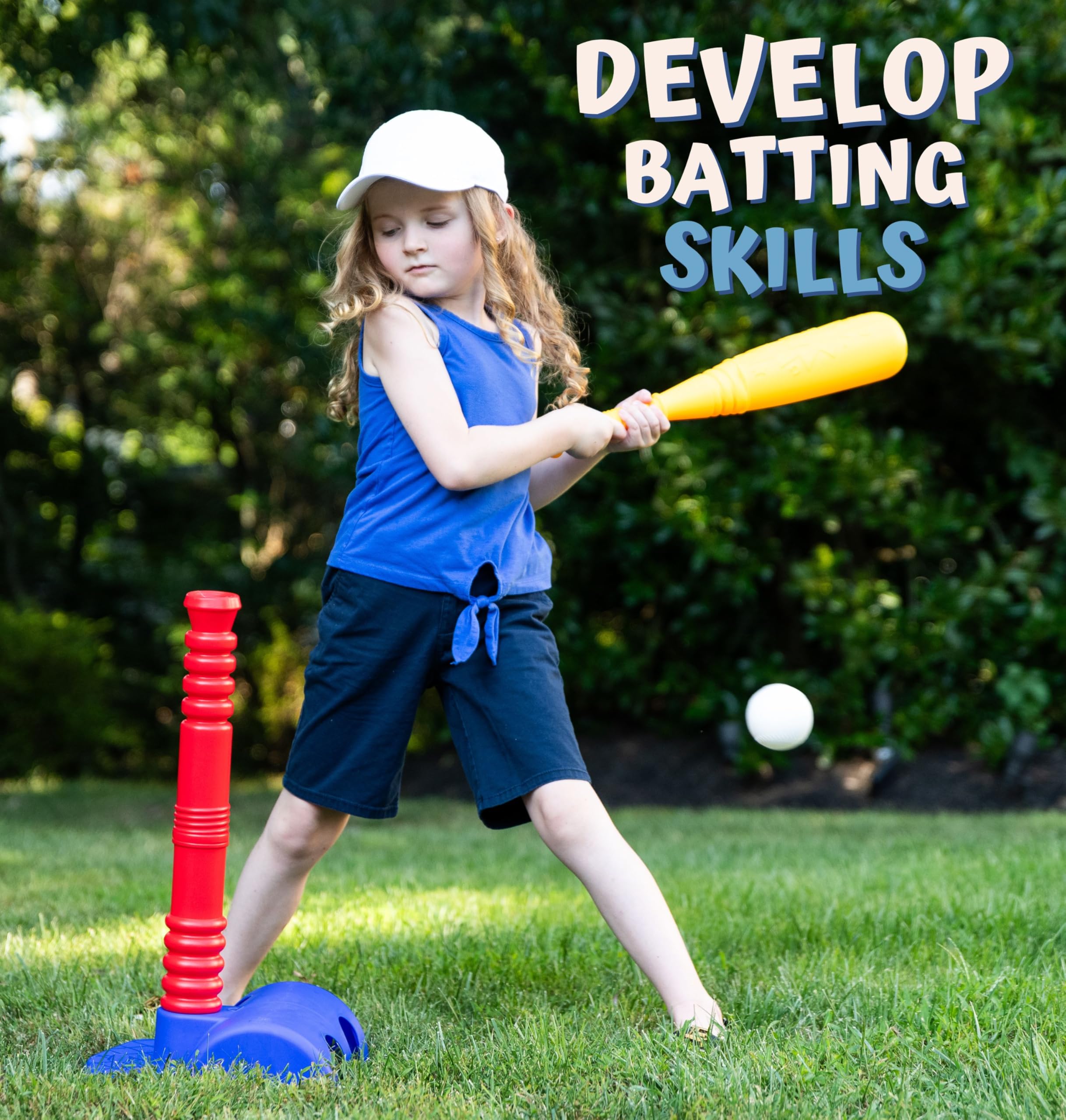 ToyVelt Tee Ball Set for Kids 3-5 - 9 Balls, for Boys & Girls, Great for Toddlers (Multicolor)