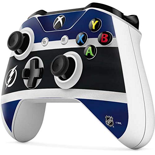 Skinit Decal Gaming Skin Compatible with Xbox One S Controller - Officially Licensed NHL Tampa Bay Lightning Alternate Jersey Design