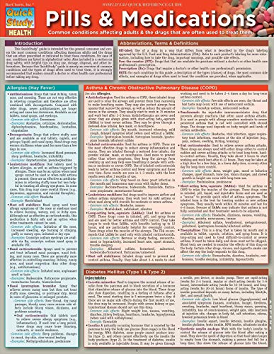 Pills & Medication QuickStudy Laminated Reference Guide (QuickStudy Health)