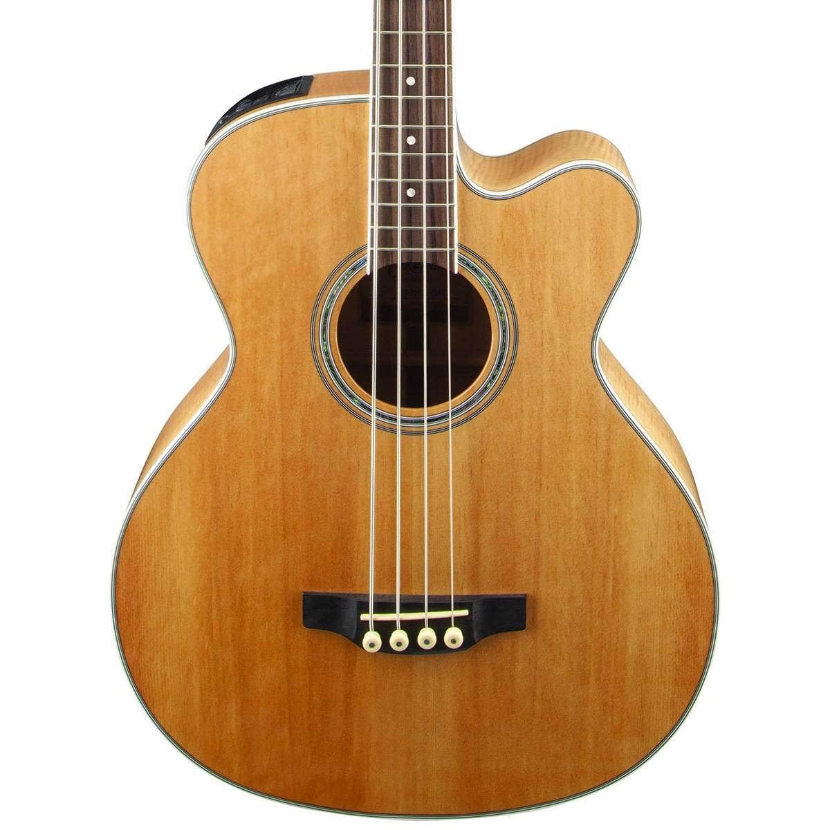 Takamine G Series GB72CE-NAT Jumbo Acoustic Electric Bass Guitar, Natural